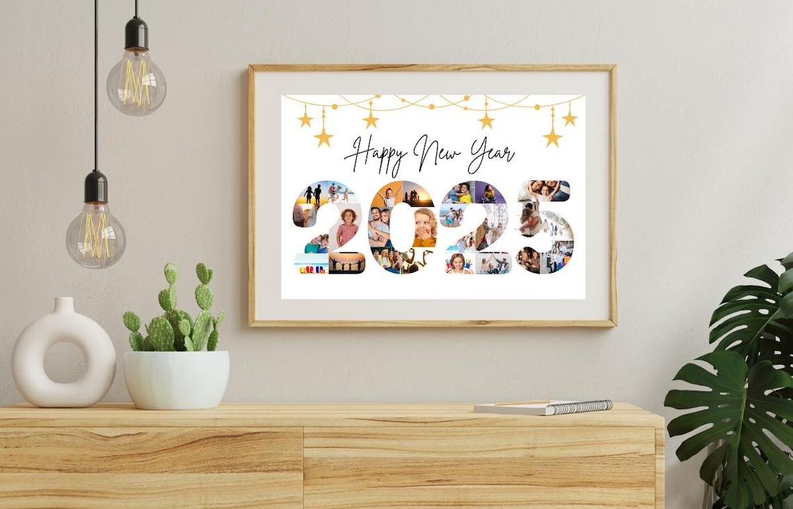Custom New Years Digital Print Template, New Year, 2025, Custom Word ...