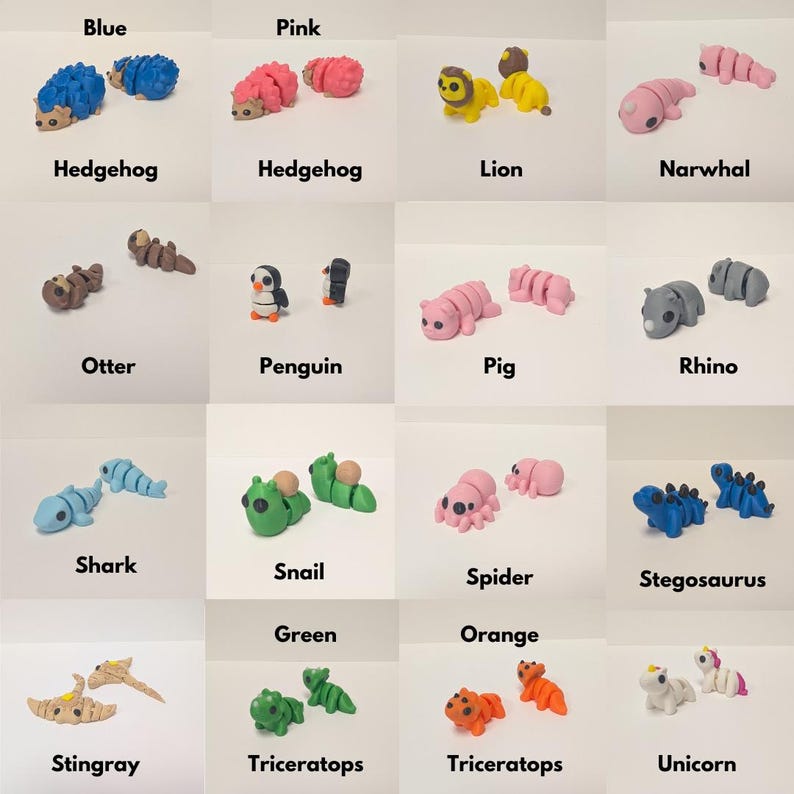 Mini Articulated Animals | Wiggle Waggle | Pocket Pets | Ready to Ship ...