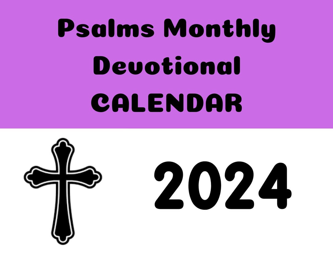 2024 Psalm Monthly Devotional Calendar - Etsy