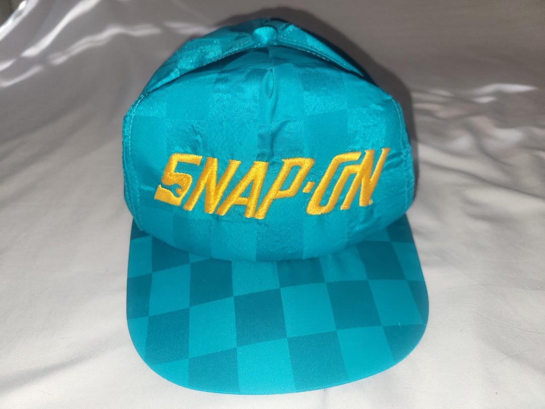 Vintage 1990s SNAP ON TOOLS Checkerboard Snapback Hat Cap K-products ...