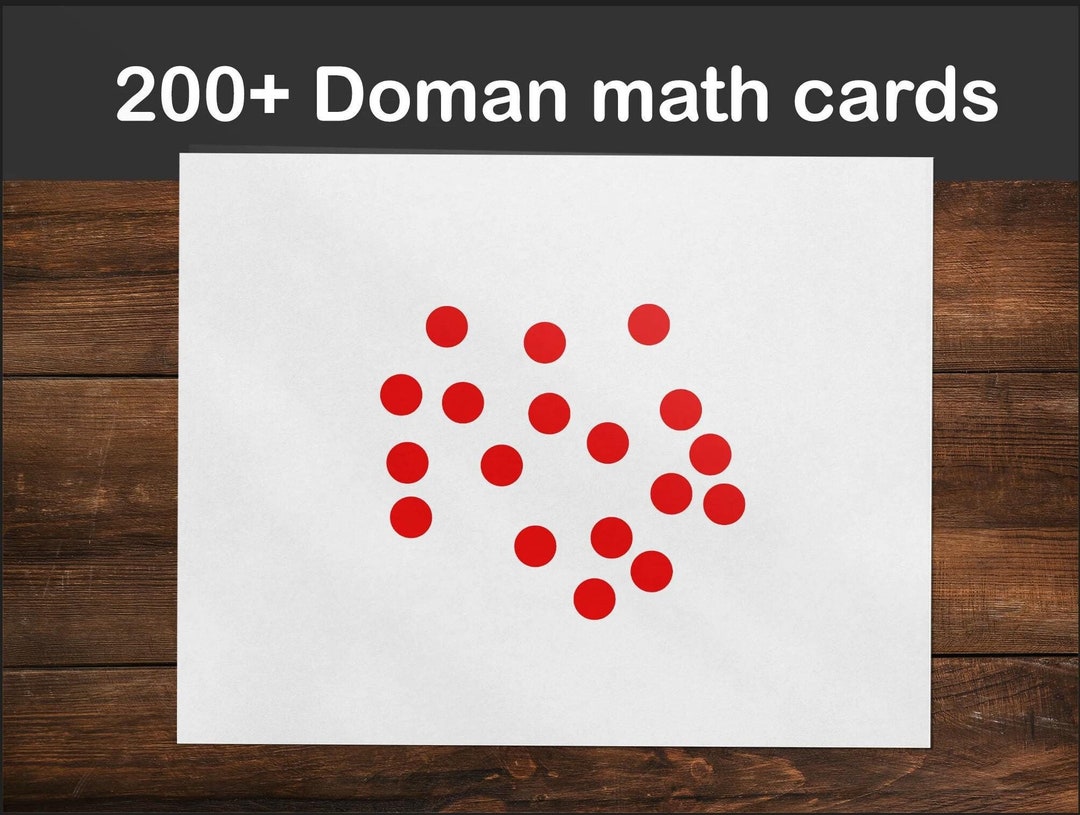 Glenn Doman Math Cards PDF | Red Dot Number Flashcards | Early Learning ...