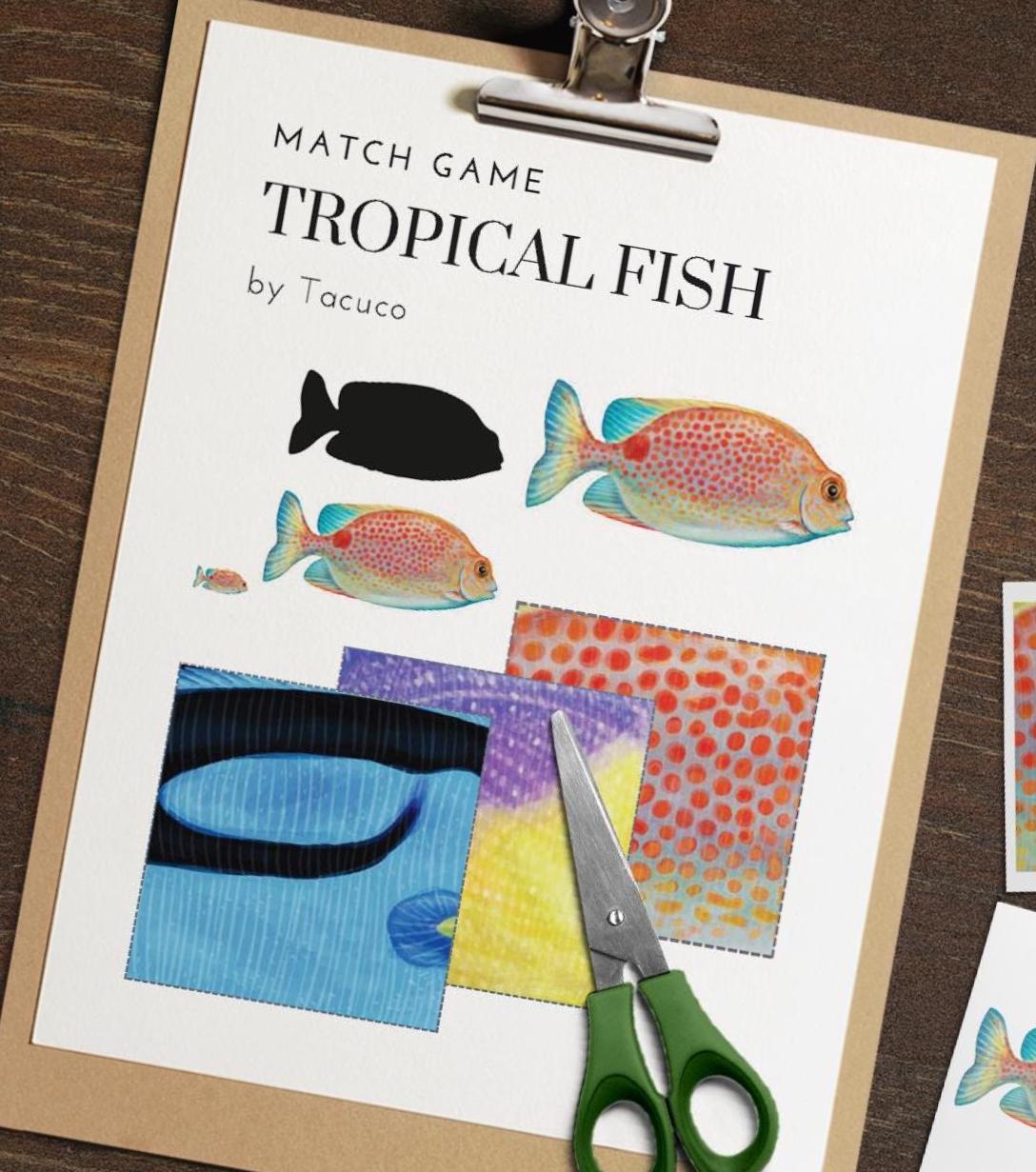 Tropical Fish Matching Game: Ocean Theme Preschool Activity (PDF ...