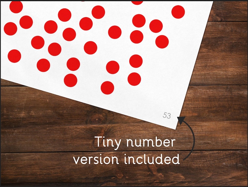 Glenn Doman Math Flashcards: Red Dot Number Cards (PDF) - Etsy
