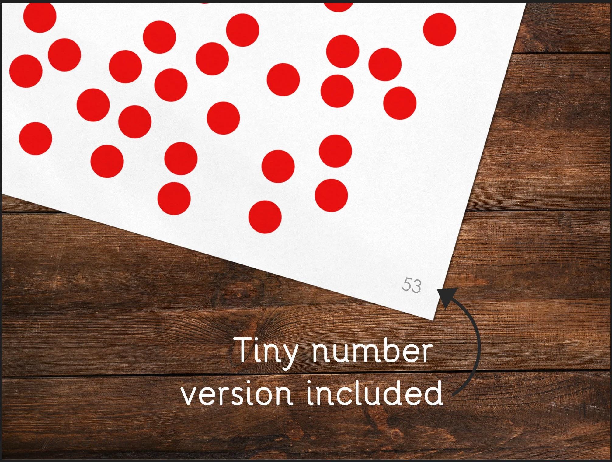 Glenn Doman Math Flashcards: Red Dot Number Cards (PDF) - Etsy