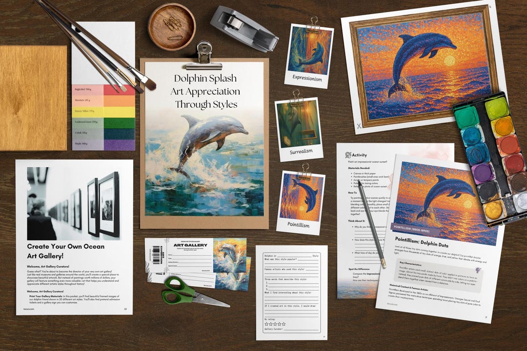 Art History for Kids Printable: Art Movement Cards & Gallery Activities ...