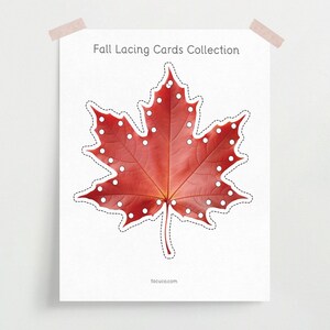 Autumn Lacing Cards: Montessori Fall Activity (digital Download) - Etsy