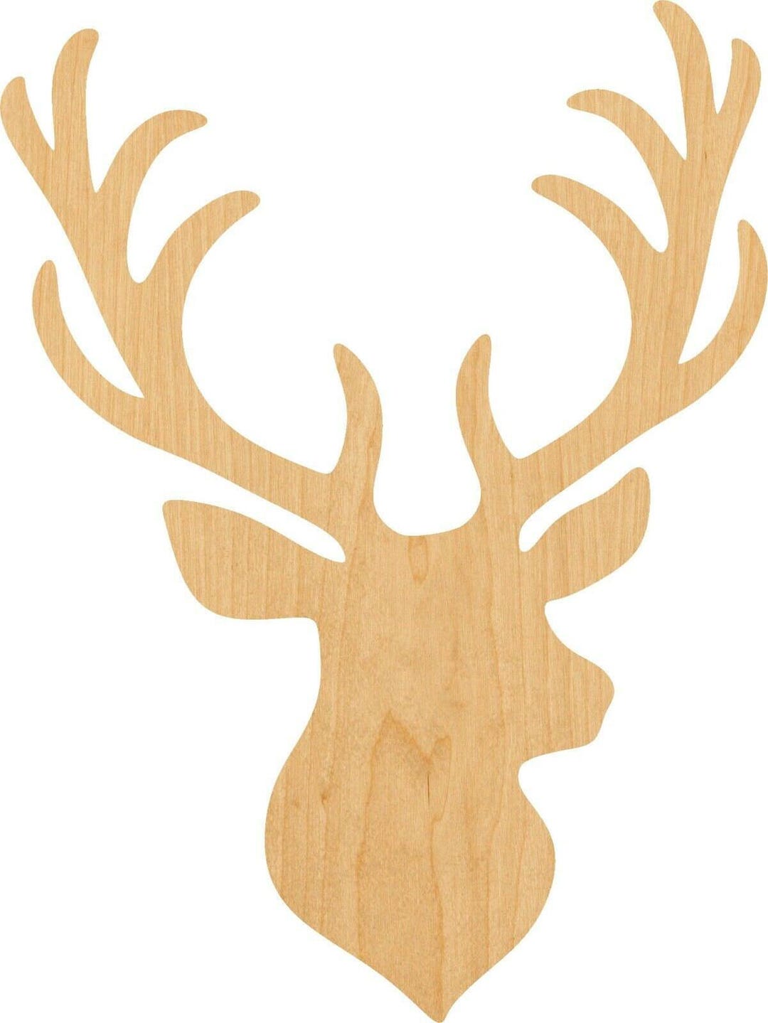 Stag Head Wooden Laser Cut Out Shape - Great for Crafting - Hobbyist ...