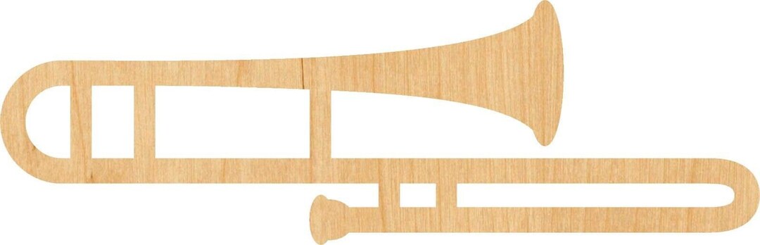Trombone Pick Wooden Laser Cut Out Shape - Great for Crafting ...