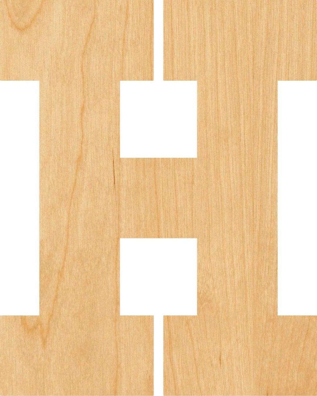 Letter H Wooden Laser Cut Out Shape - Great for Crafting - Hobbyist - D ...