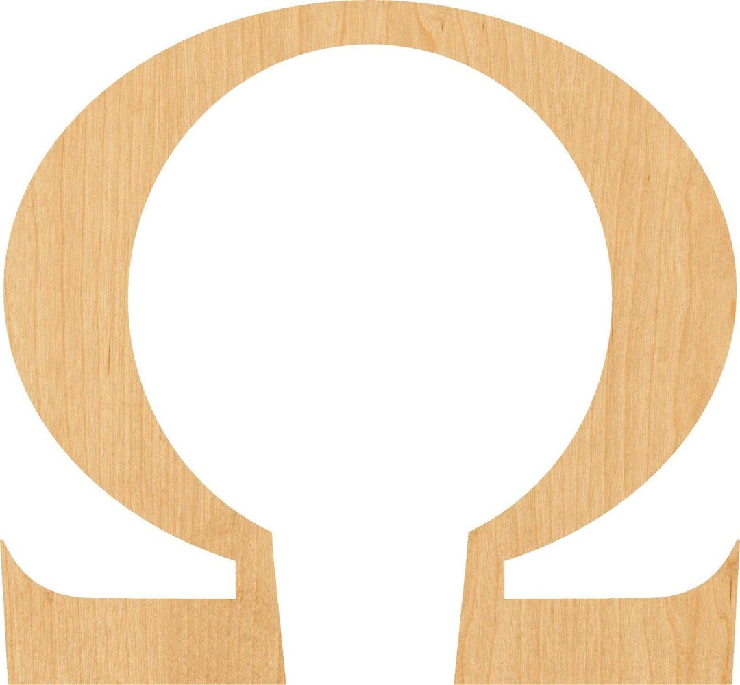 Omega Symbol Wooden Laser Cut Out Shape - Great for Crafting - Hobbyist ...
