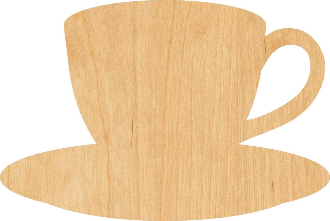 Coffee Cup Wooden Laser Cut Out Shape - Great for Crafting - Hobbyist ...