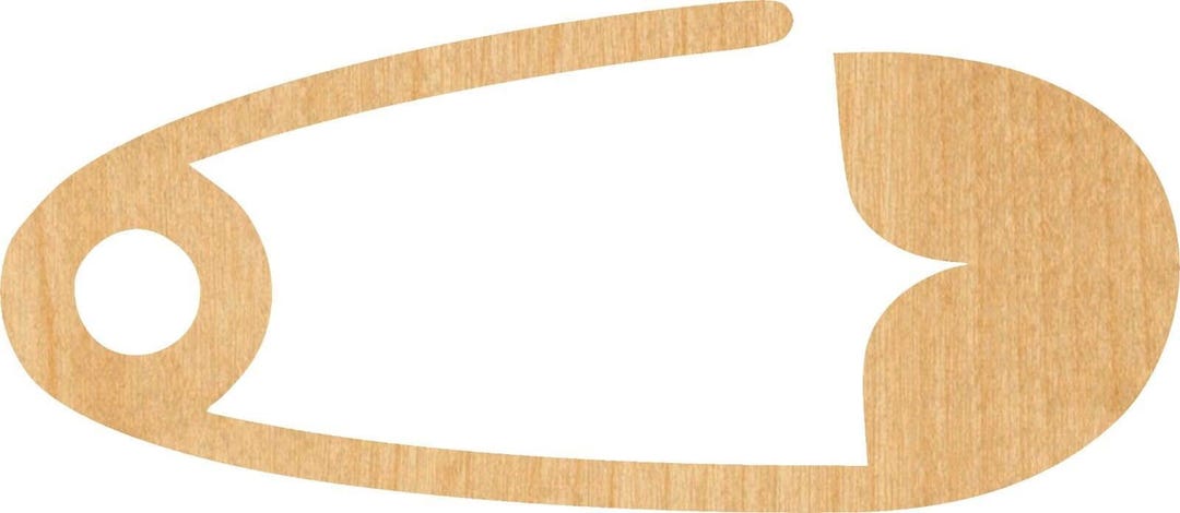 Safety Pin Wooden Laser Cut Out Shape - Great for Crafting - Hobbyist ...