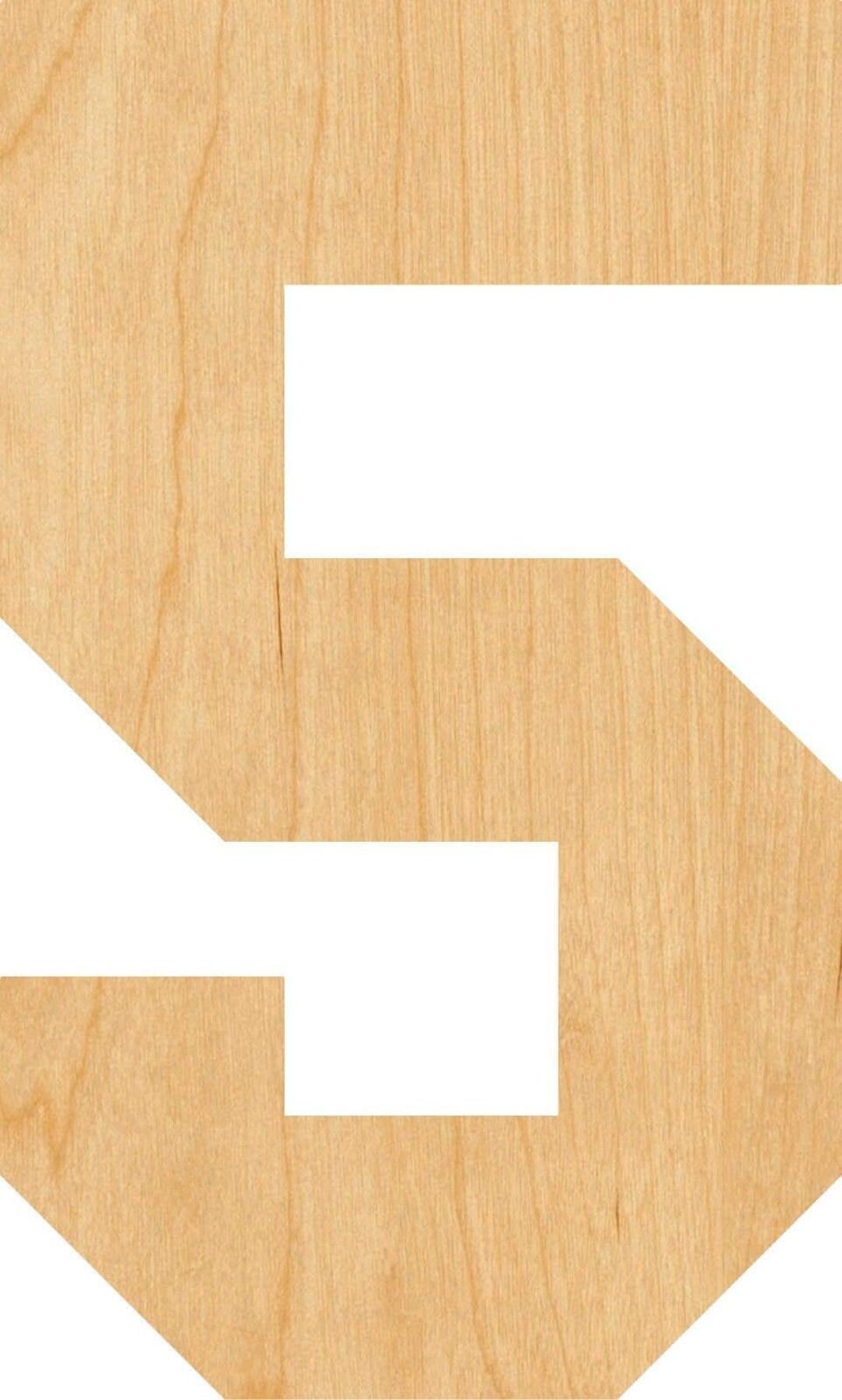 Number 5 Wooden Laser Cut Out Shape - Great for Crafting - Hobbyist - D ...