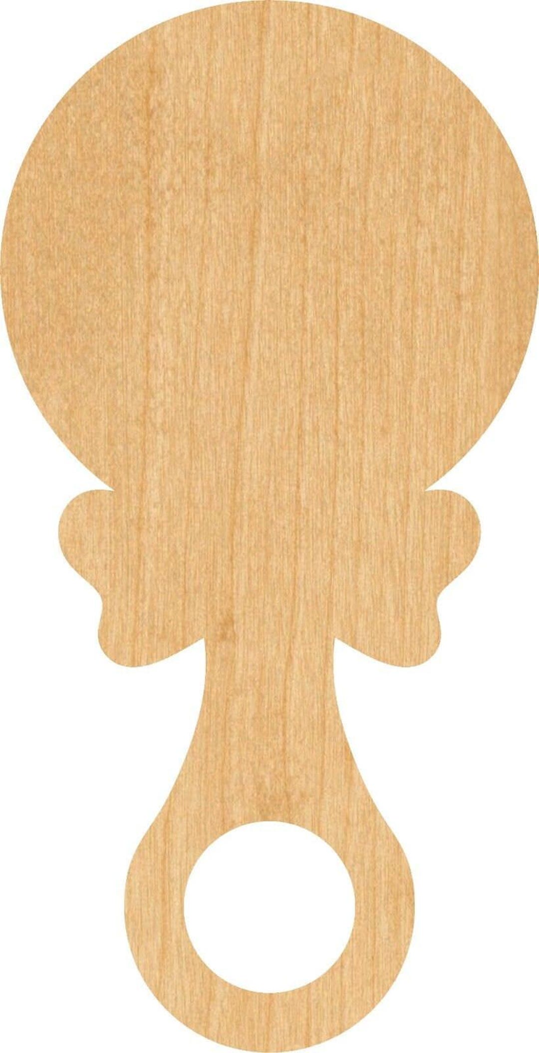 Baby Rattle Wooden Laser Cut Out Shape - Great for Crafting - Hobbyist ...