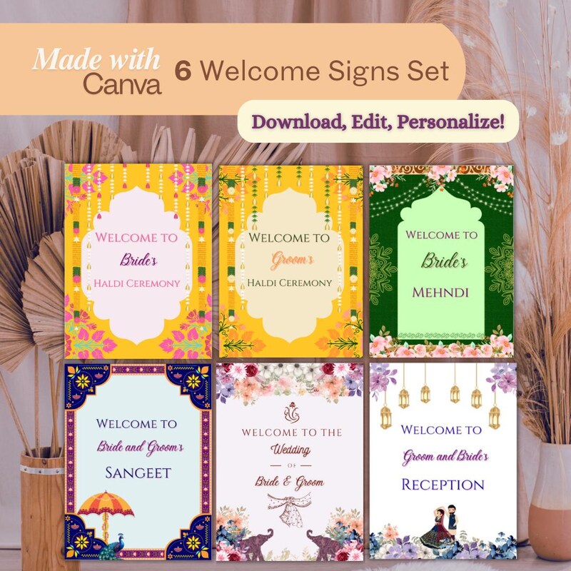 Indian Wedding Signs - Etsy