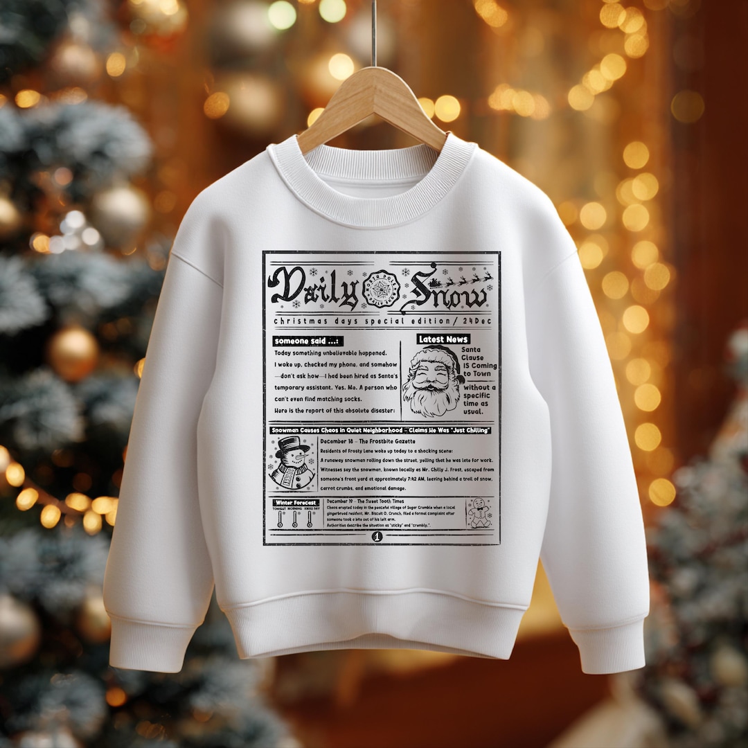 Tage Christmas Newspaper Print – “daily Snow” Holiday Wall Art ...