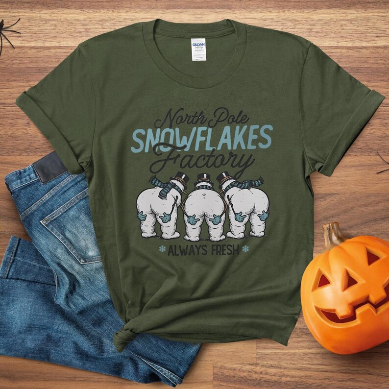 Funny Christmas Snowmen DTF Transfer, North Pole Snowflakes Factory - Etsy