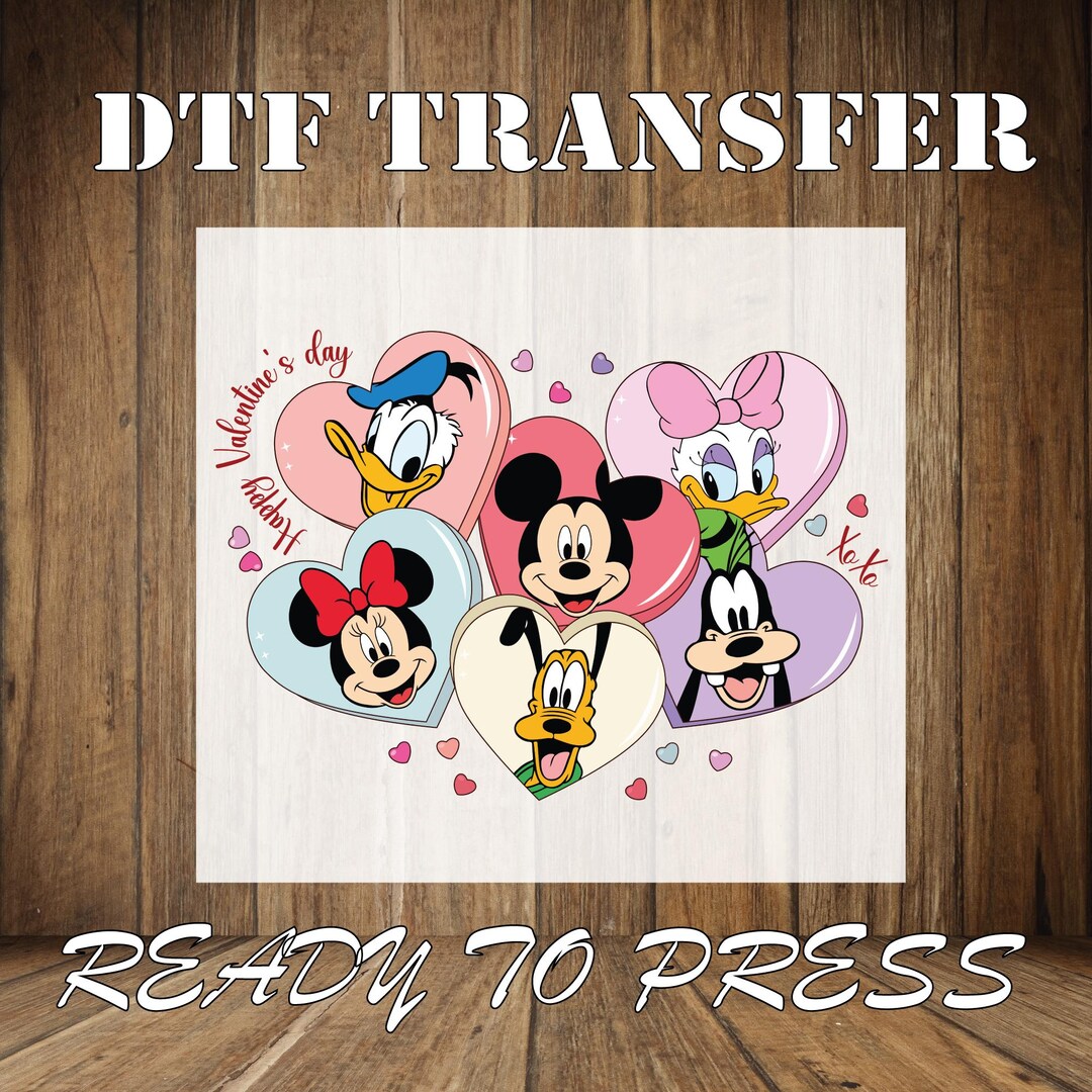 Mickey and Friends Valentine's Day Xoxo Ready to Press,daisy Donald ...