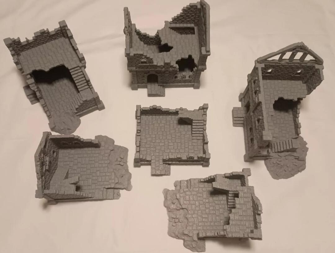 Ulvheim Six-piece Ruin Set | 32mm Scale 3d-printed Terrain for Rpgs ...
