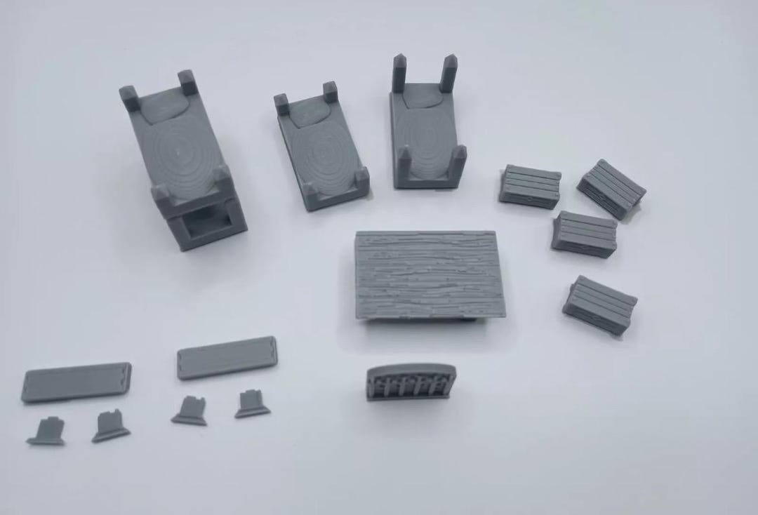 Bunkhouse Prop Set (12 Pcs) | 28mm/32mm 3d-printed RPG & Wargaming ...