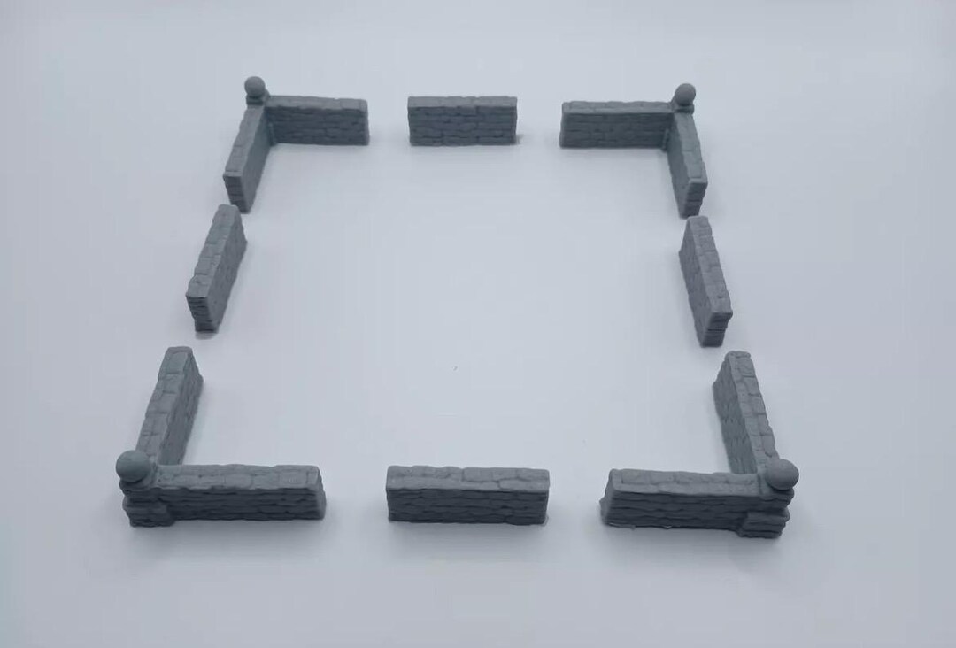 Scatter Walls Set 8pc (28-32mm Scale)-dark Realms-3d Printed - Etsy