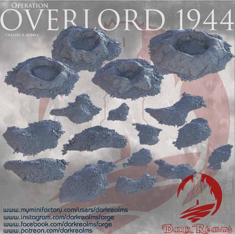 3D Printed Overlord Craters & Scatter Terrain | Dnd, Pathfinder ...