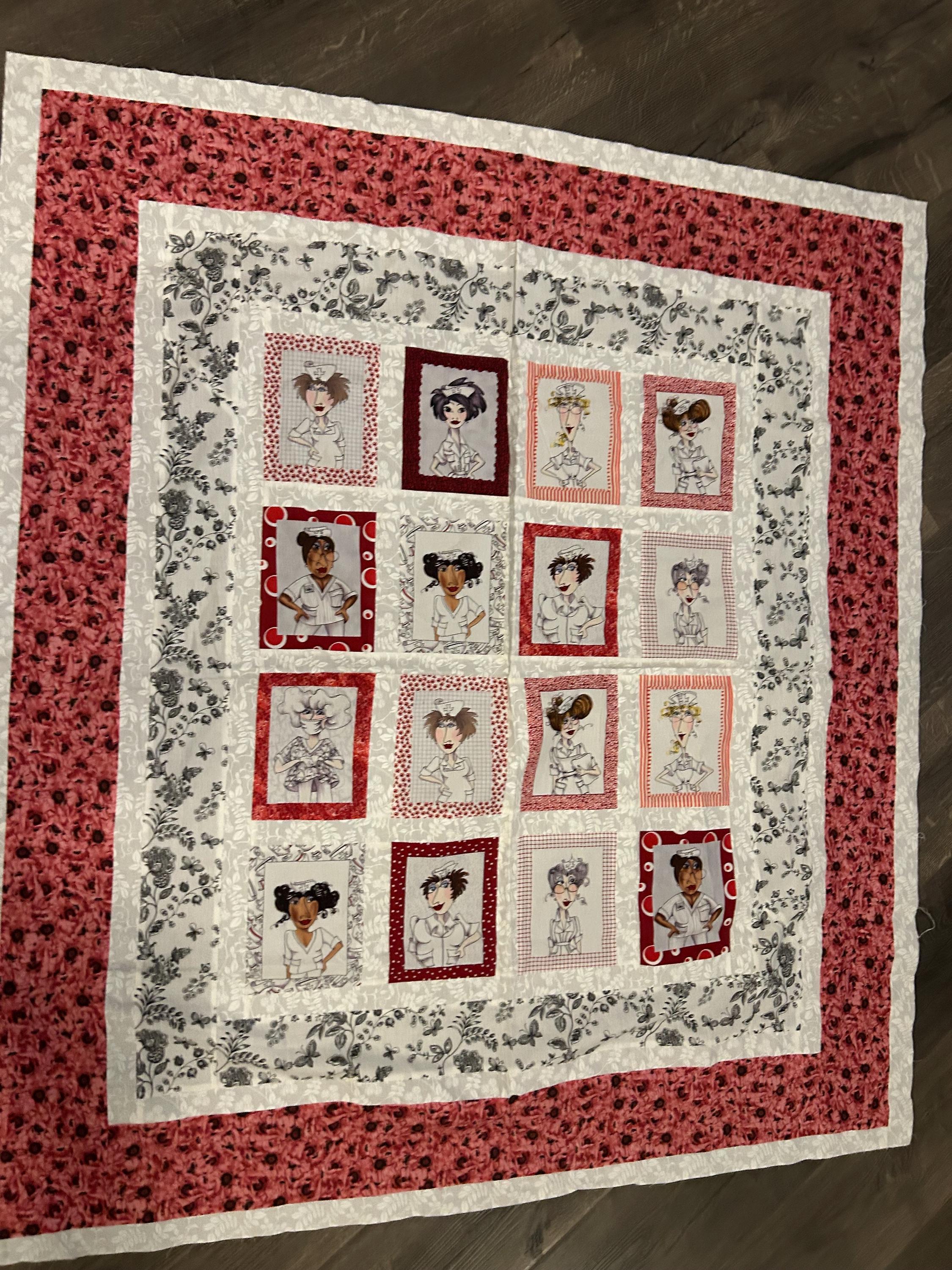 Nurse Quilt Patchwork Quilt Topper - Etsy