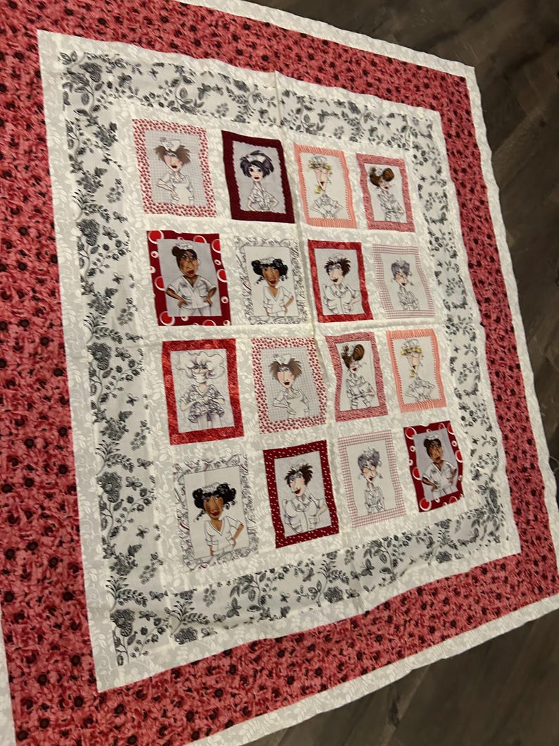 Nurse Quilt Patchwork Quilt Topper - Etsy