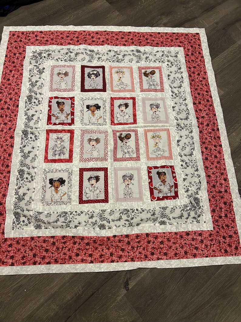 Nurse Quilt Patchwork Quilt Topper - Etsy
