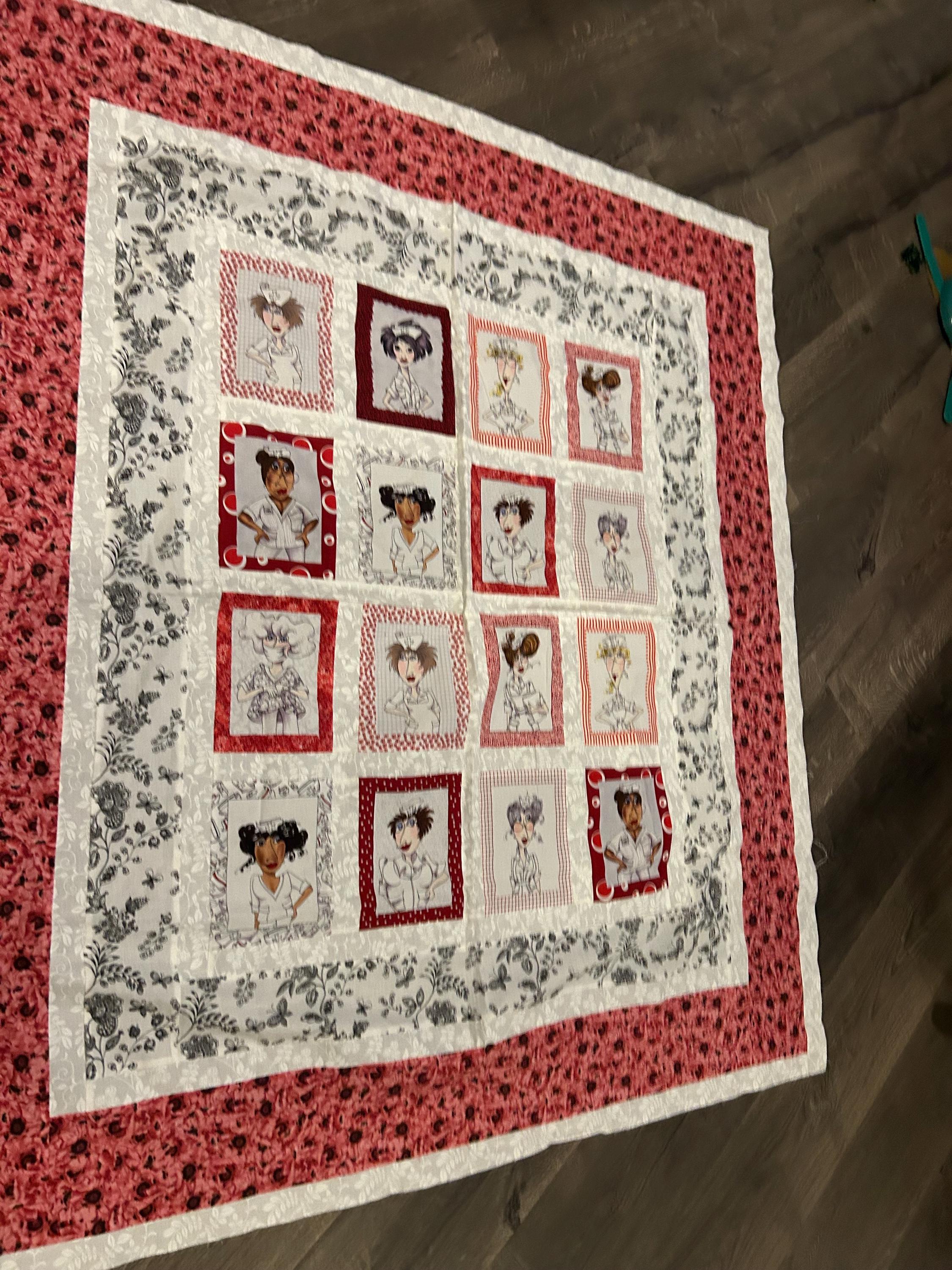 Nurse Quilt Patchwork Quilt Topper - Etsy