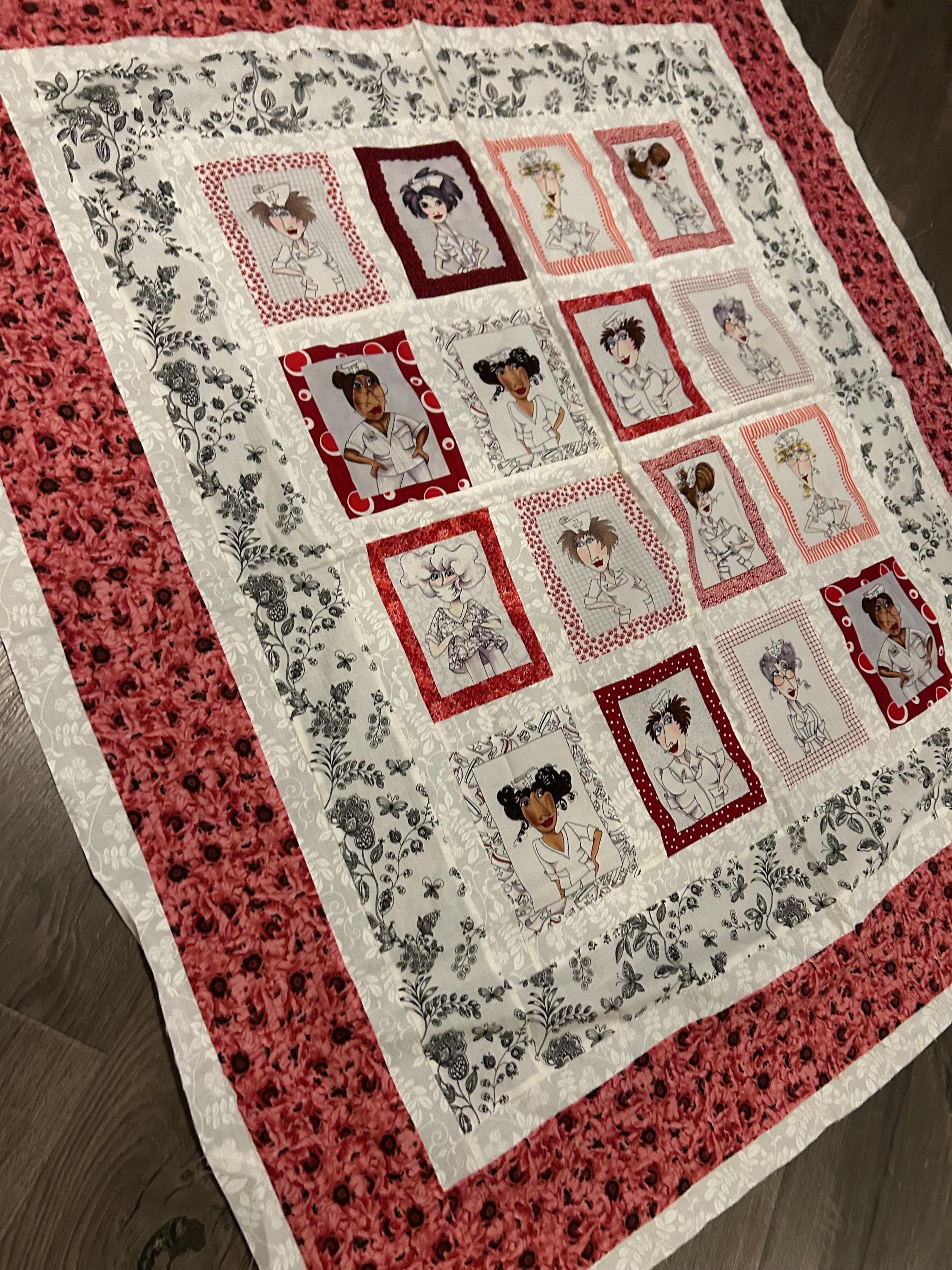 Nurse Quilt Patchwork Quilt Topper - Etsy