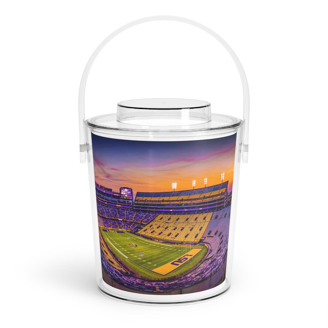 LSU Stadium Ice Bucket With Tongs Perfect for Tailgating and ...