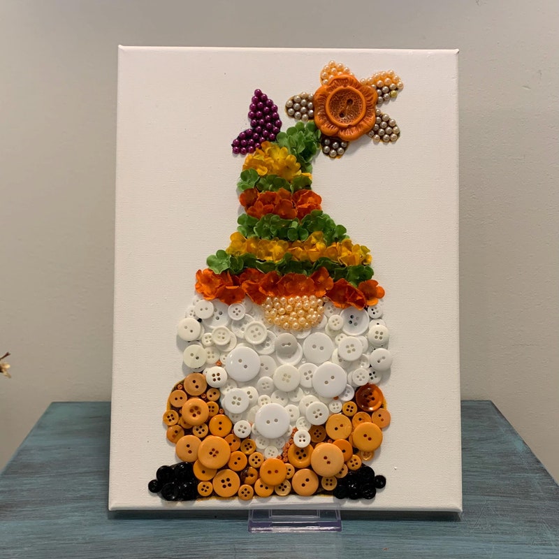 Button Art Canvas - Etsy