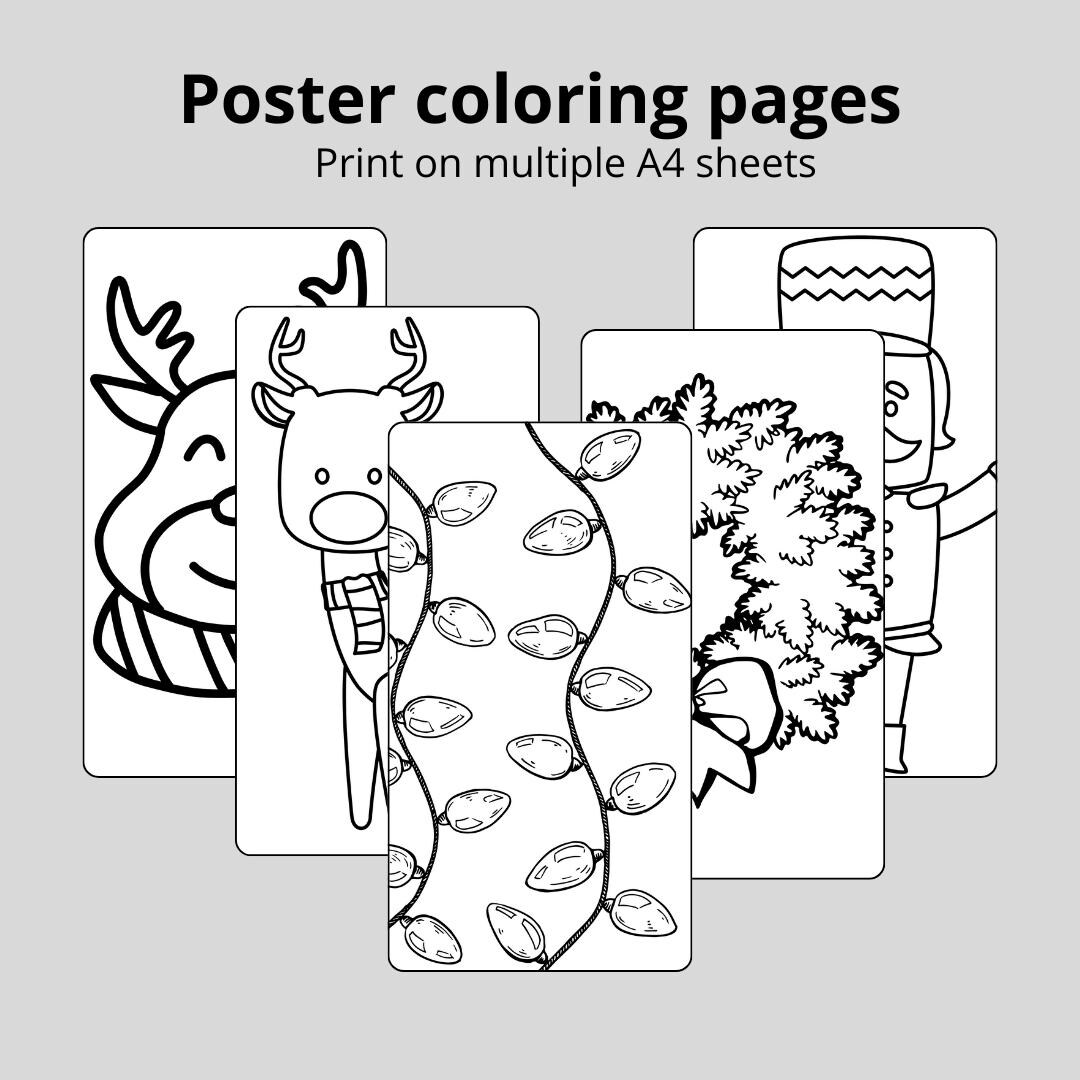 DIY Window Drawing, Printable Template in PDF Format, Christmas Chalk ...