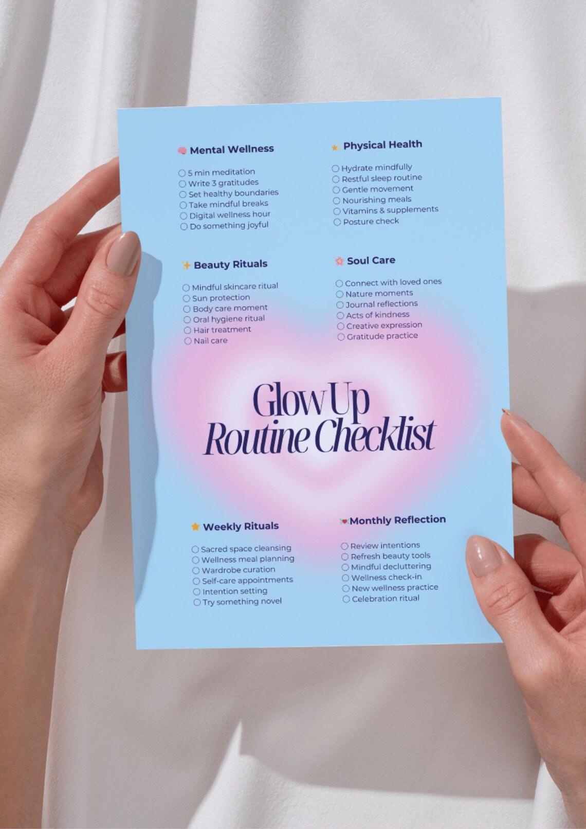 Glow up Checklist, Aura Poster, Self Care, Y2K Room Decor, Trendy Wall ...