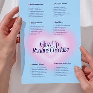 Glow up Checklist, Aura Poster, Self Care, Y2K Room Decor, Trendy Wall ...