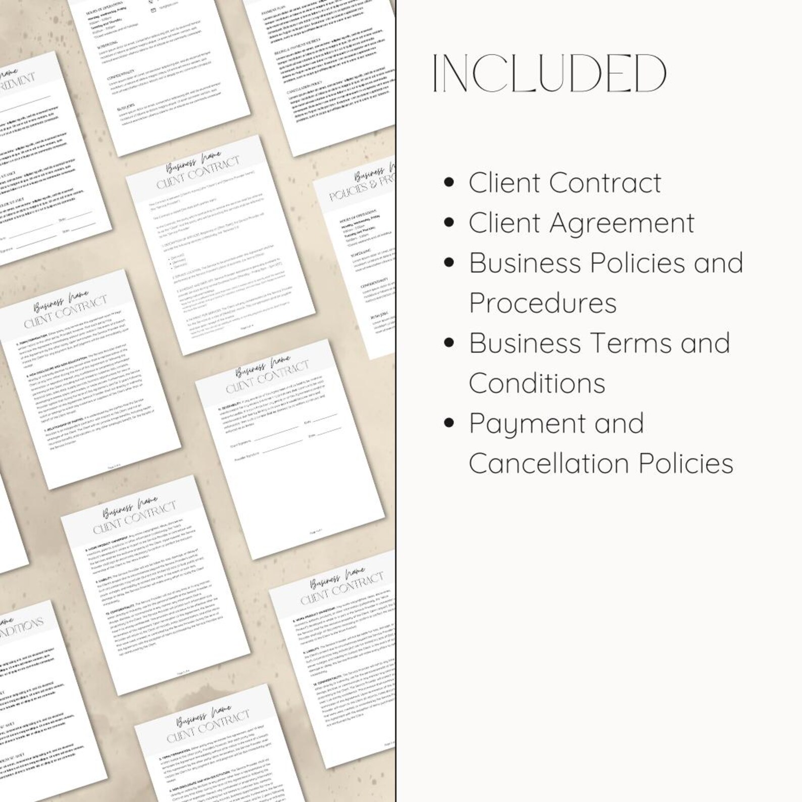 Client Agreement Forms | Digital Business Template, Small Business ...