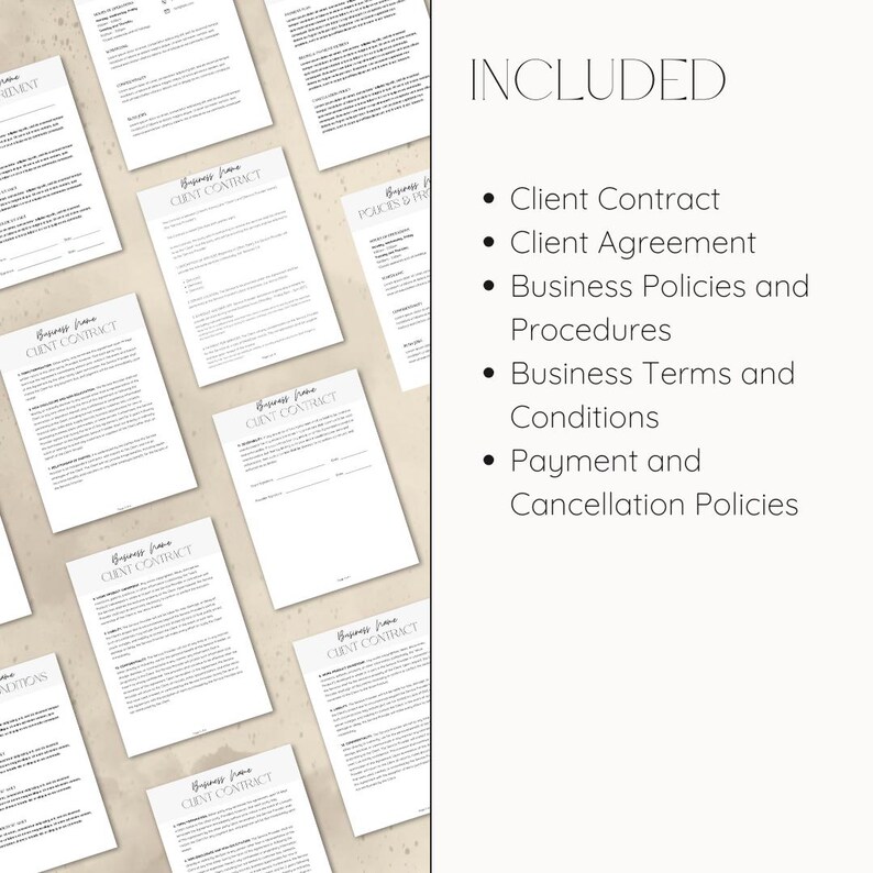 Client Agreement Forms | Digital Business Template, Small Business ...