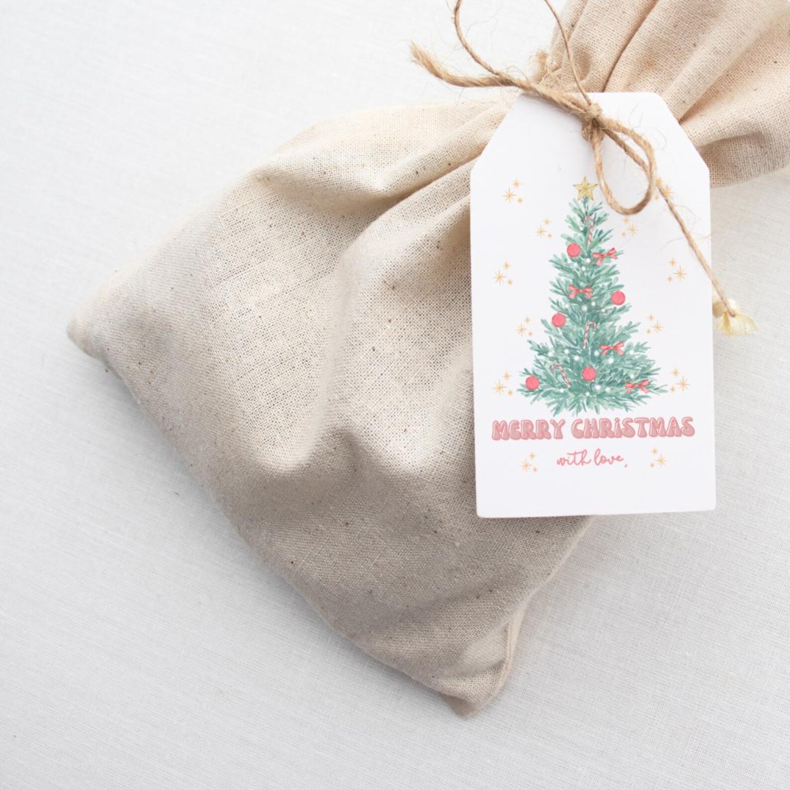 Retro Christmas Gift Tags | Printable Holiday Labels (PDF) - Etsy