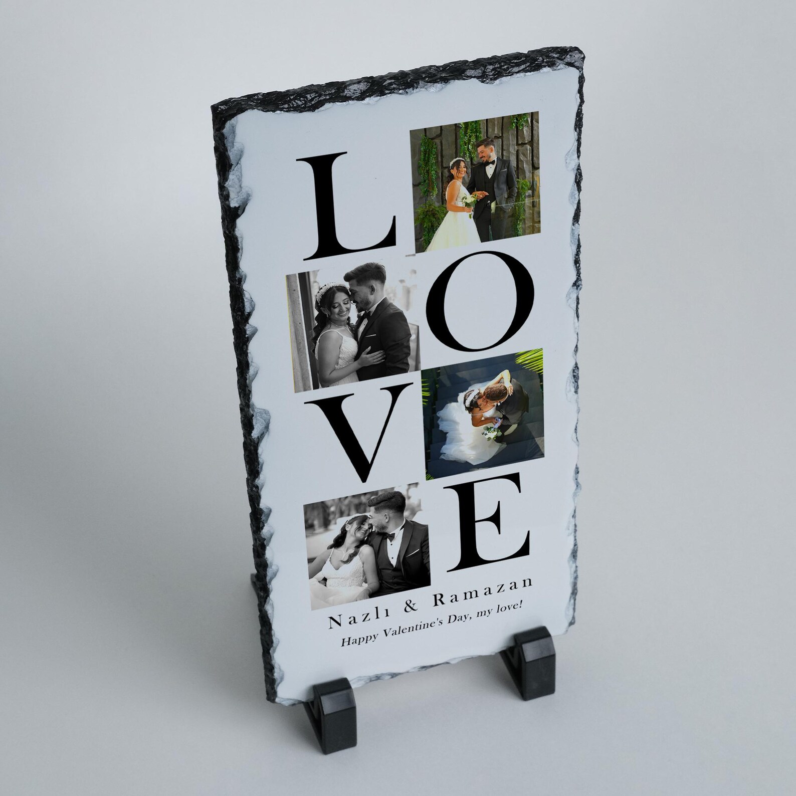 Personalized Photo Rock Slate, Custom Couples Keepsake, Valentine's ...