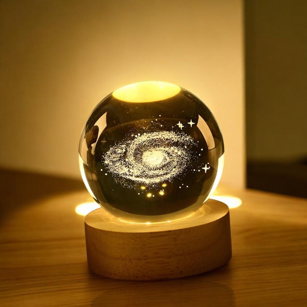 Solar System Night Light, 3D Printed Planet Lamp, Crystal Ball Desk ...