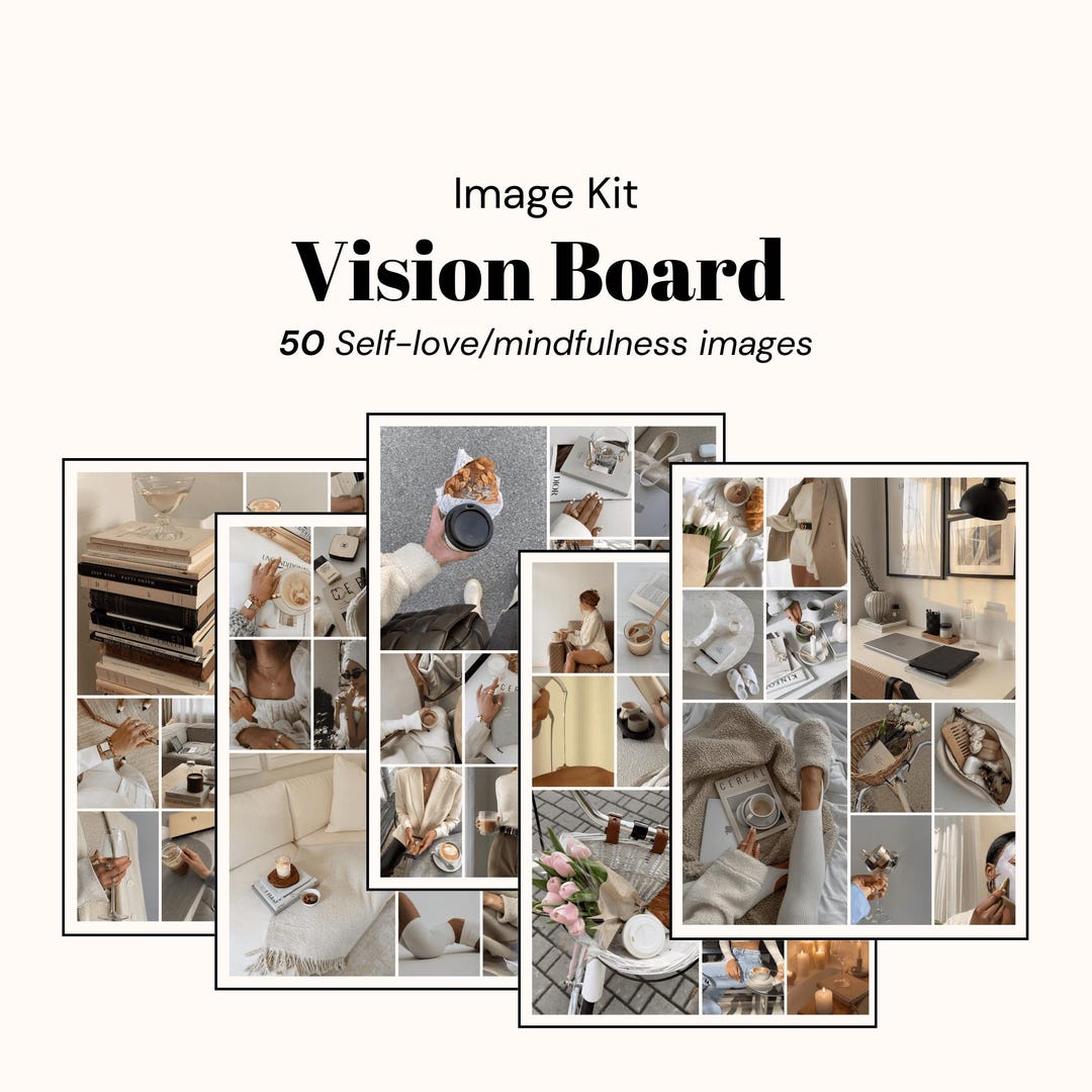 Vision Board Images 2025 Self-love Mindfulness Images Aesthetic Goal ...