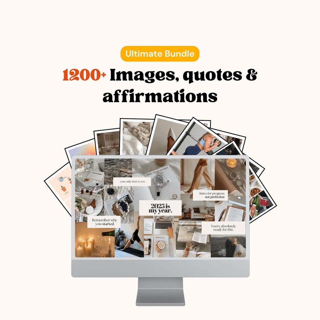 Vision Board Images Ultimate Bundle 1200+ Affirmations Quotes ...