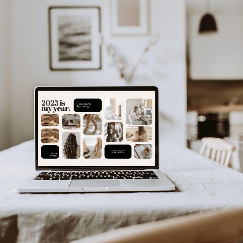 Vision Board Template Kit 2025 Aesthetic Dream Board Goal Setting ...