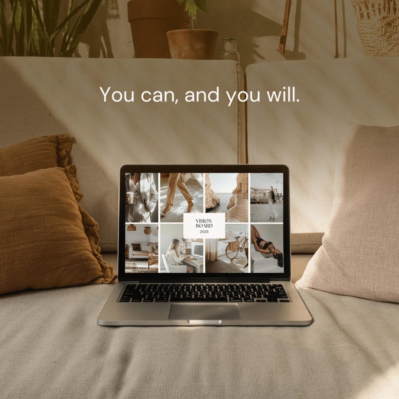 Vision Board Template Kit 2025 Aesthetic Dream Board Goal Setting ...