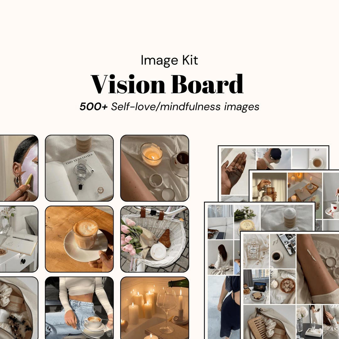 Vision Board Images 2026 Self-love Mindfulness Images Aesthetic Goal ...