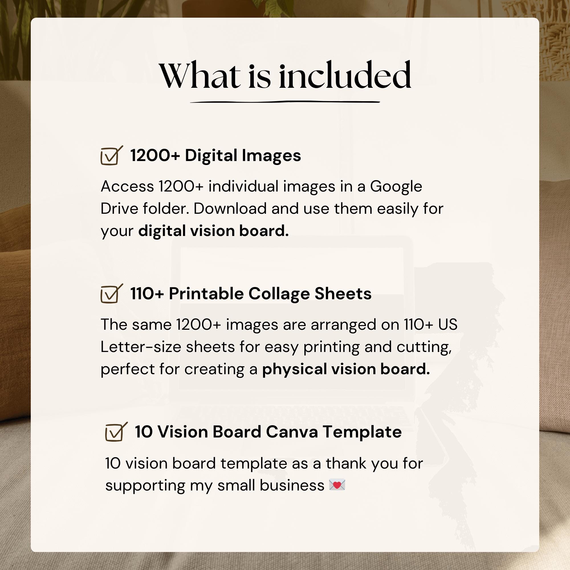 2026 Vision Board WHOLE SHOP BUNDLE Printable Kit 1200+ Images Digital ...