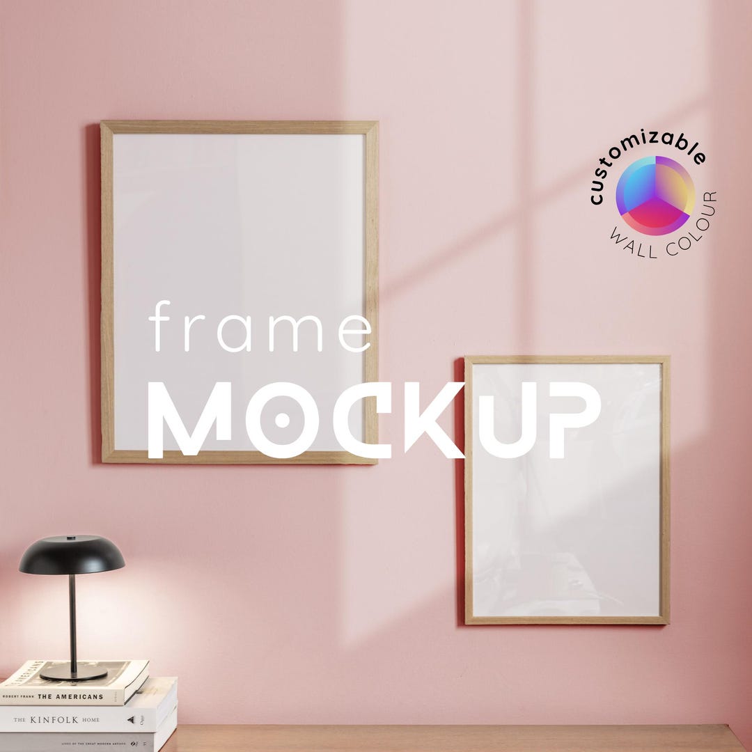 Modern Vertical Frames Mockup PSD File - Stylish Interior Wall Frames ...