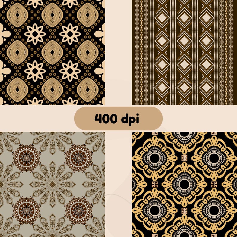 Ethnic Fabric Patterns: Vintage-inspired Tribal Designs (digital ...