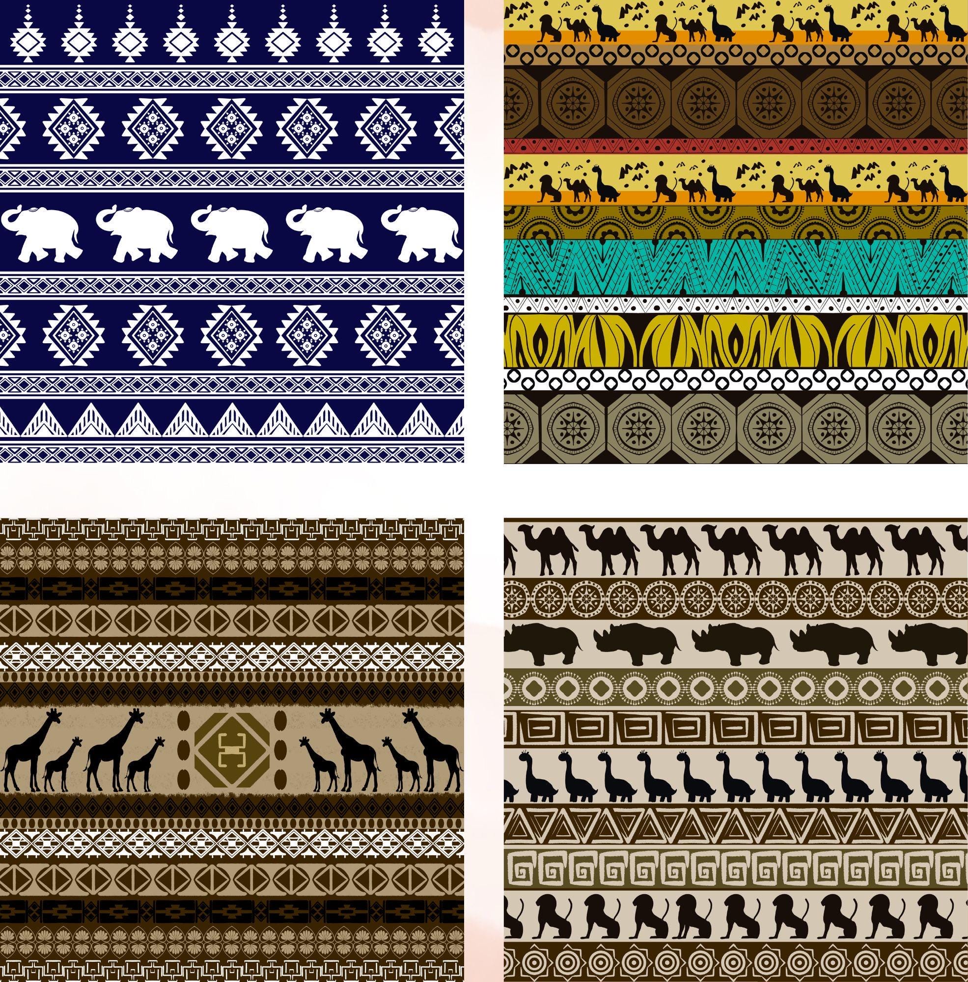 Safari Animals Farm African Digital Pattern Seamless, Scrapbook Paper ...